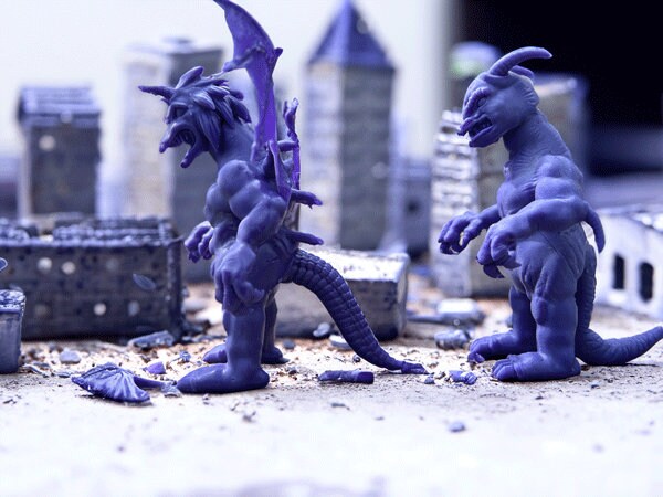 4" Kaiju Set (pair) 3D Resin Printed Figurines - Etsy