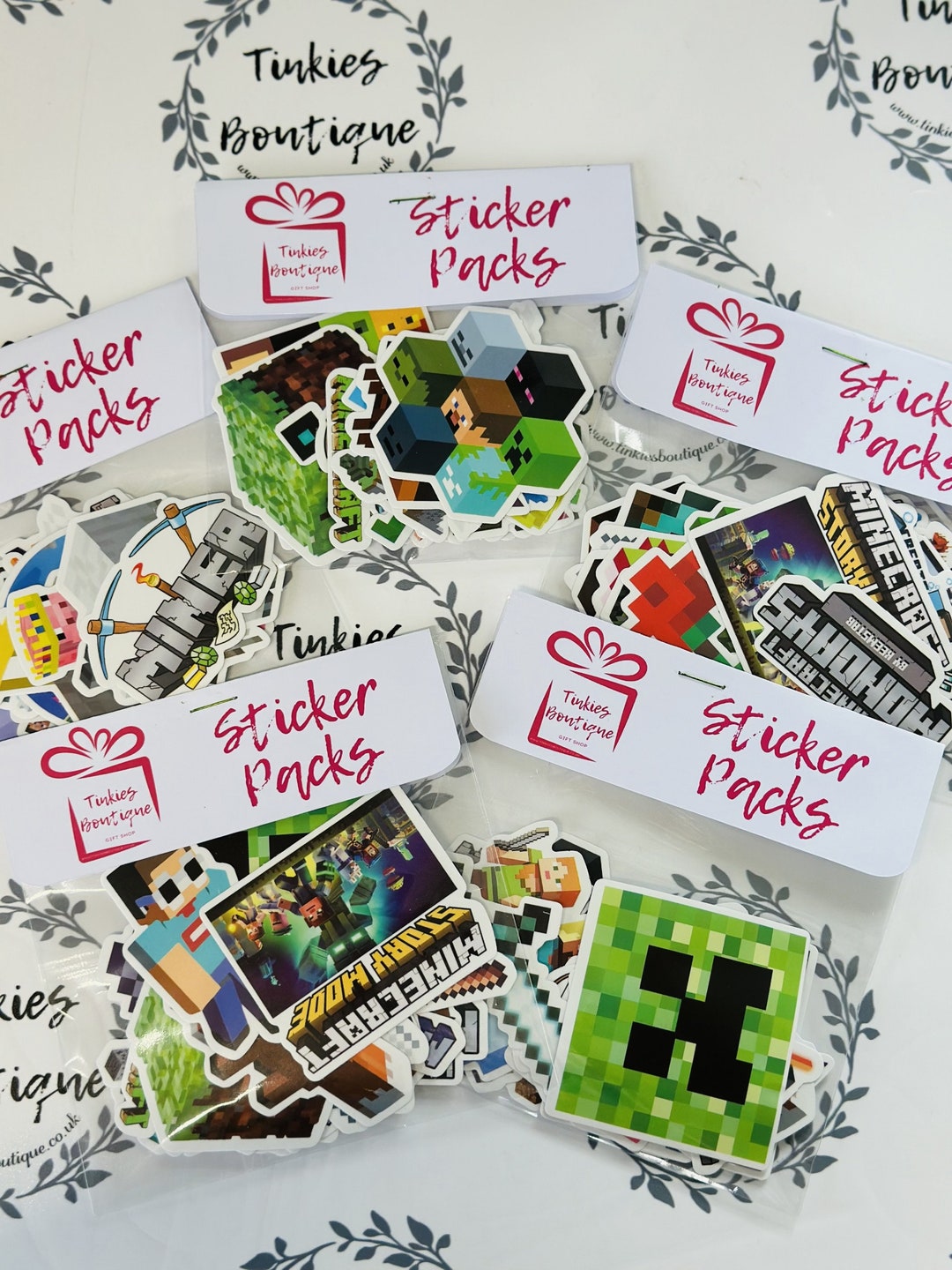 Minecraft Themed Sticker Packs - Etsy