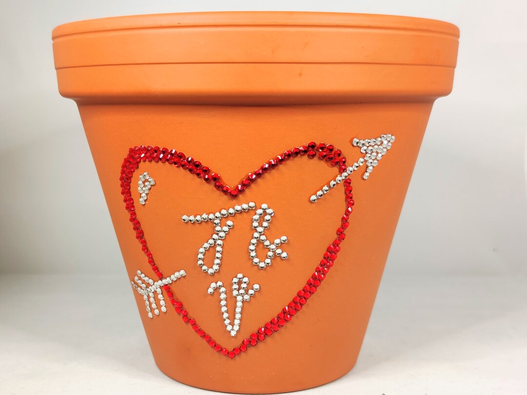 Personalised Love Heart Plant Pot - Etsy