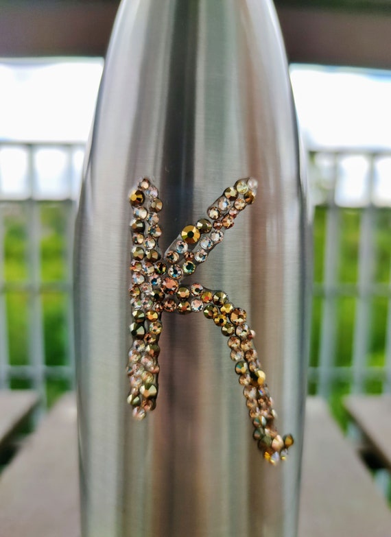 Personalised Rhinestone Bling Water Bottle | Etsy