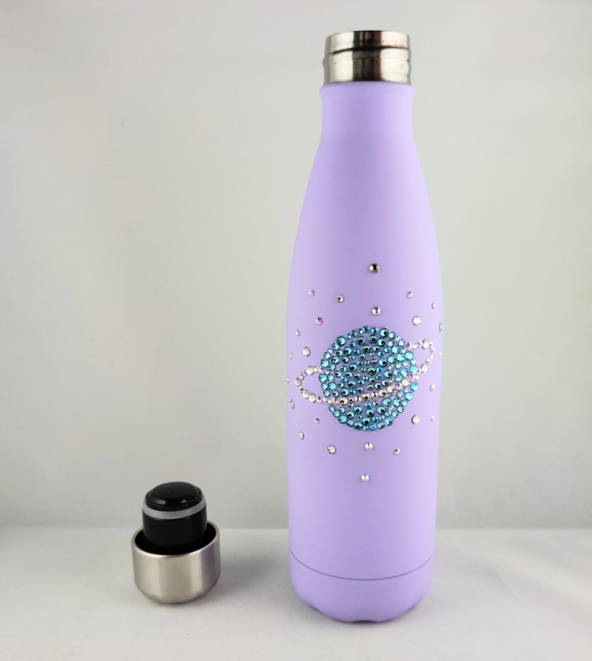 Rhinestone Planet Water Bottle - Etsy