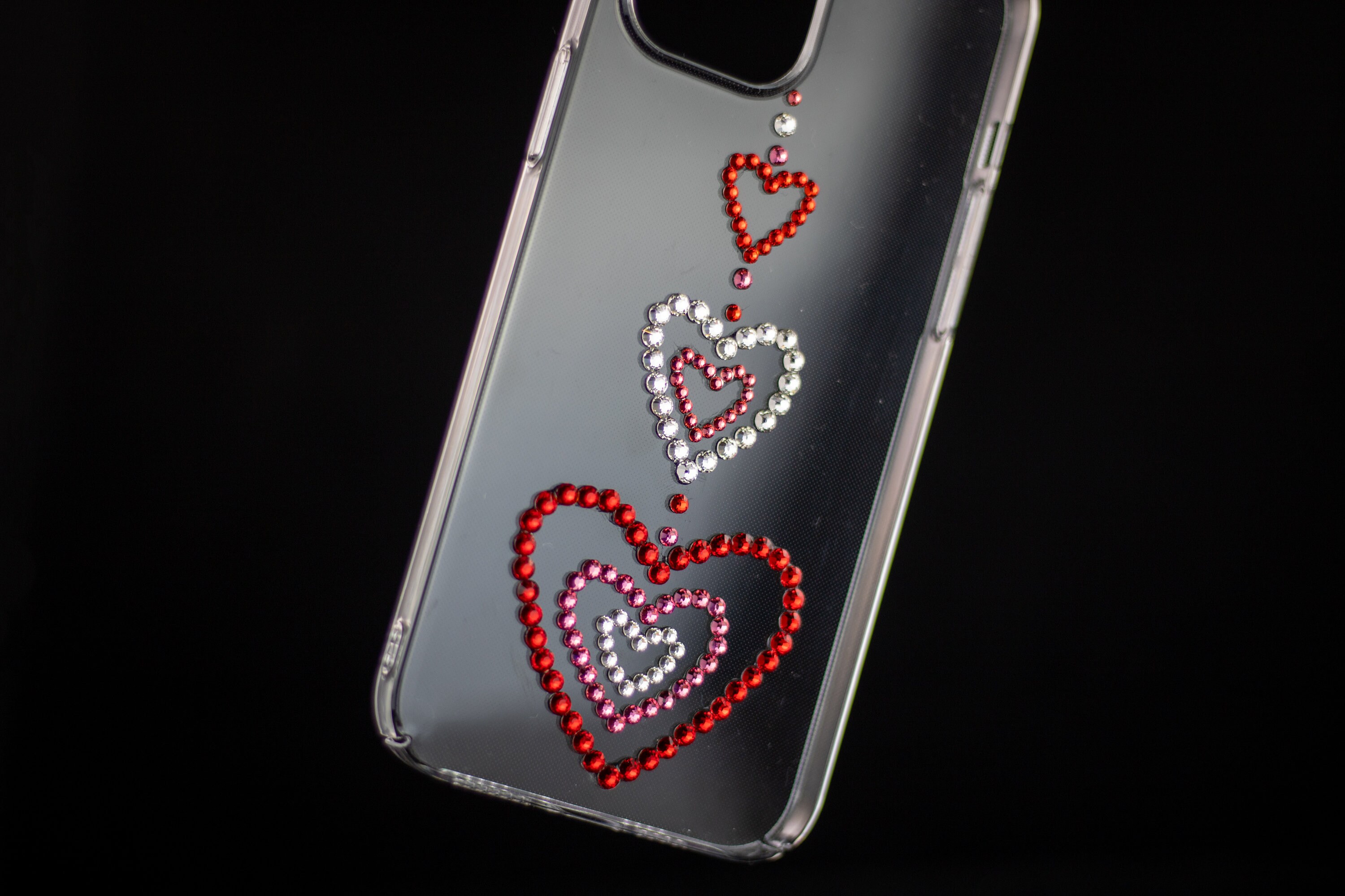 Valentine's Day Love Heart Rhinestone Phone Case - Valentine's Gift for ...