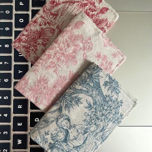 Pink Toile Cotton/linen Fabric - Etsy UK