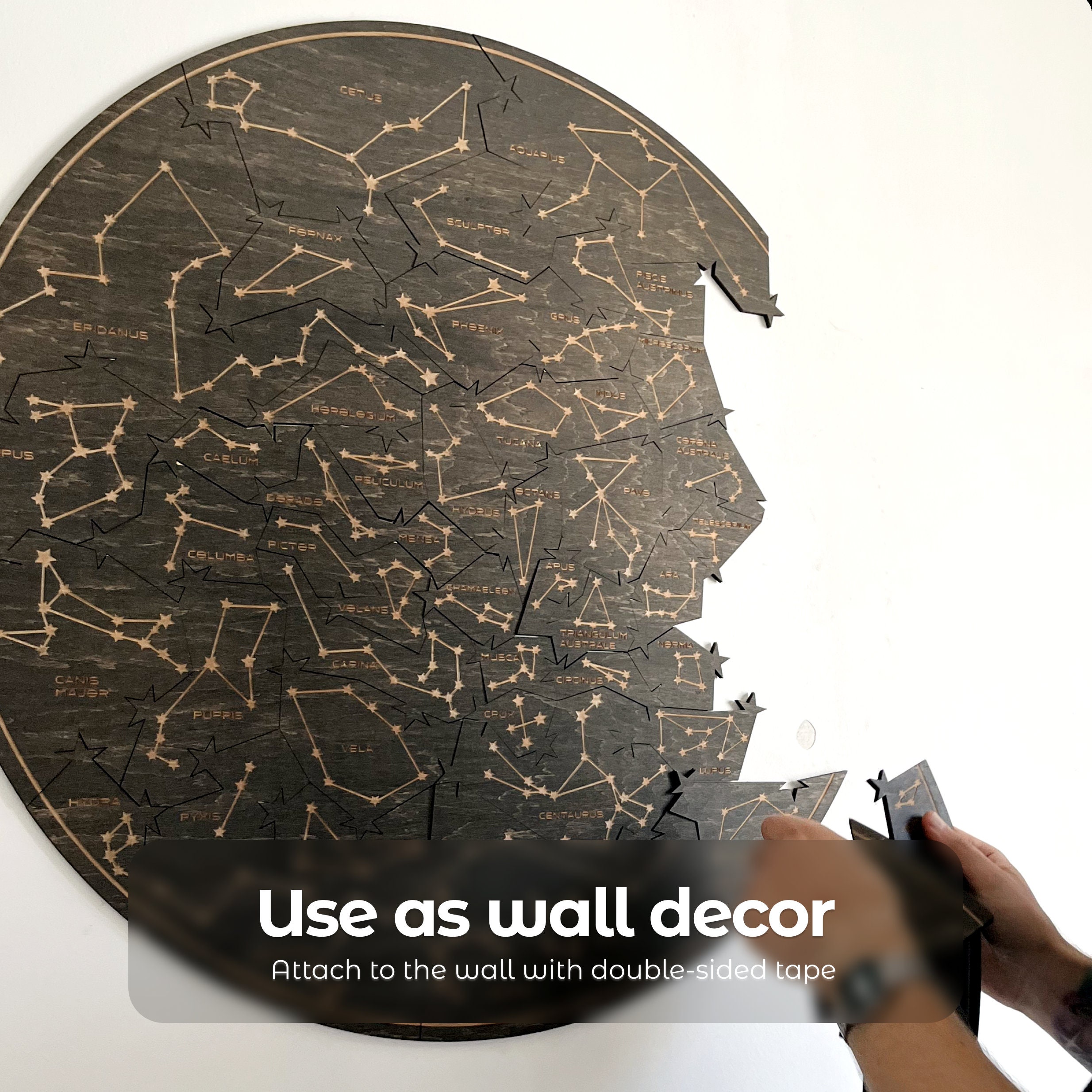 Wooden Puzzle constellation Map of the Southern Sky Glow in the Dark Ӏ ...