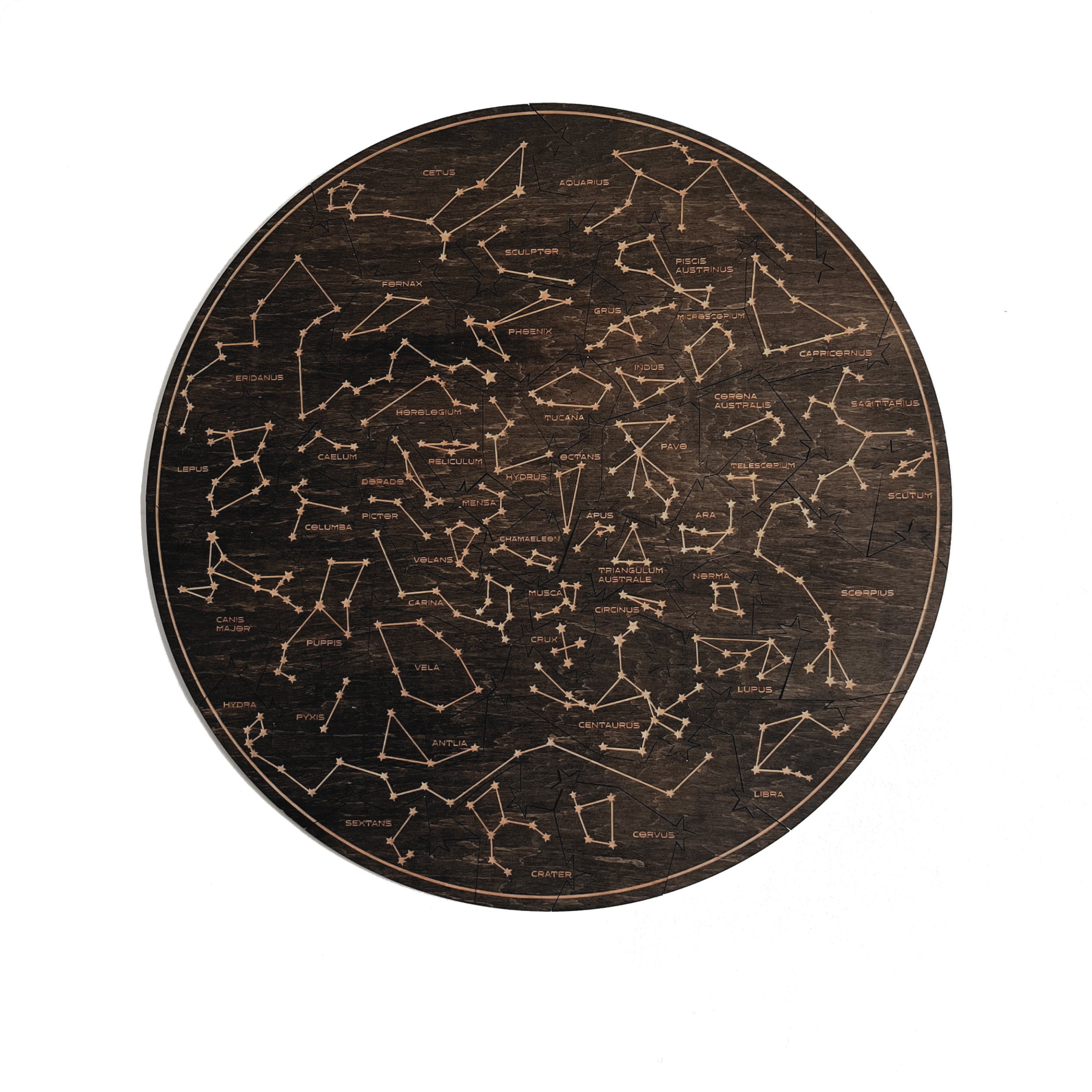 Wooden Puzzle constellation Map of the Southern Sky Glow in the Dark Ӏ ...