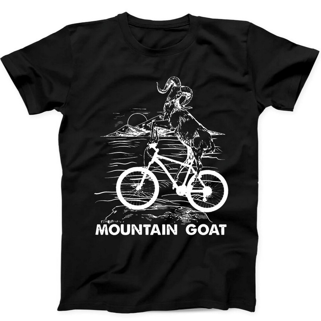 Mountain Bike Mountain Goat Riding Biking Funny Meme Gift Black T Shirt B70 - Etsy