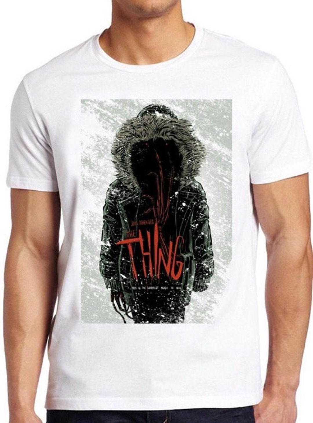 The Thing T Shirt B1548 Horror Movie Film 80s Sci Fi Retro Cool Top Tee ...