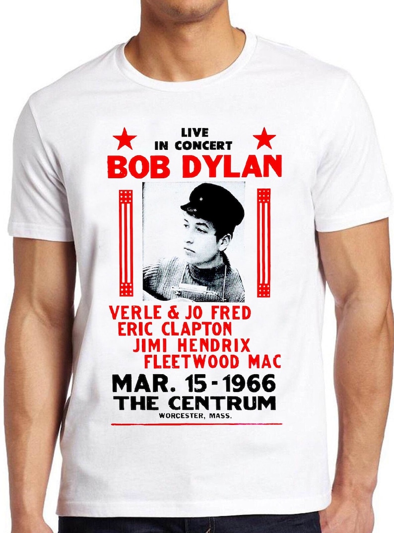 Bob Dylan T Shirt B1551 66 Gig Concert Centrum Poster Retro | Etsy