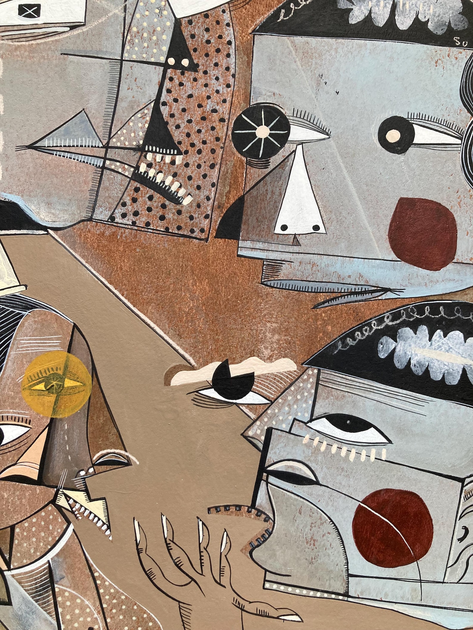 I Feel Nothing Anymore • Folk Art Modern • Outsider Original Painting ...