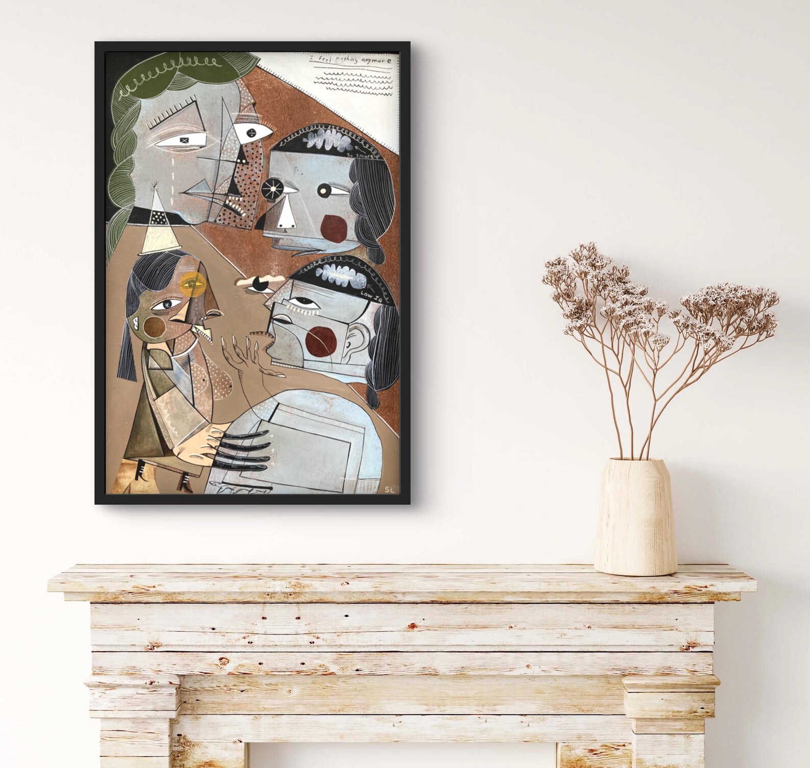 I Feel Nothing Anymore • Folk Art Modern • Outsider Original Painting ...