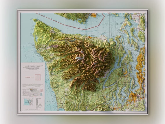 Olympic Mountains Map