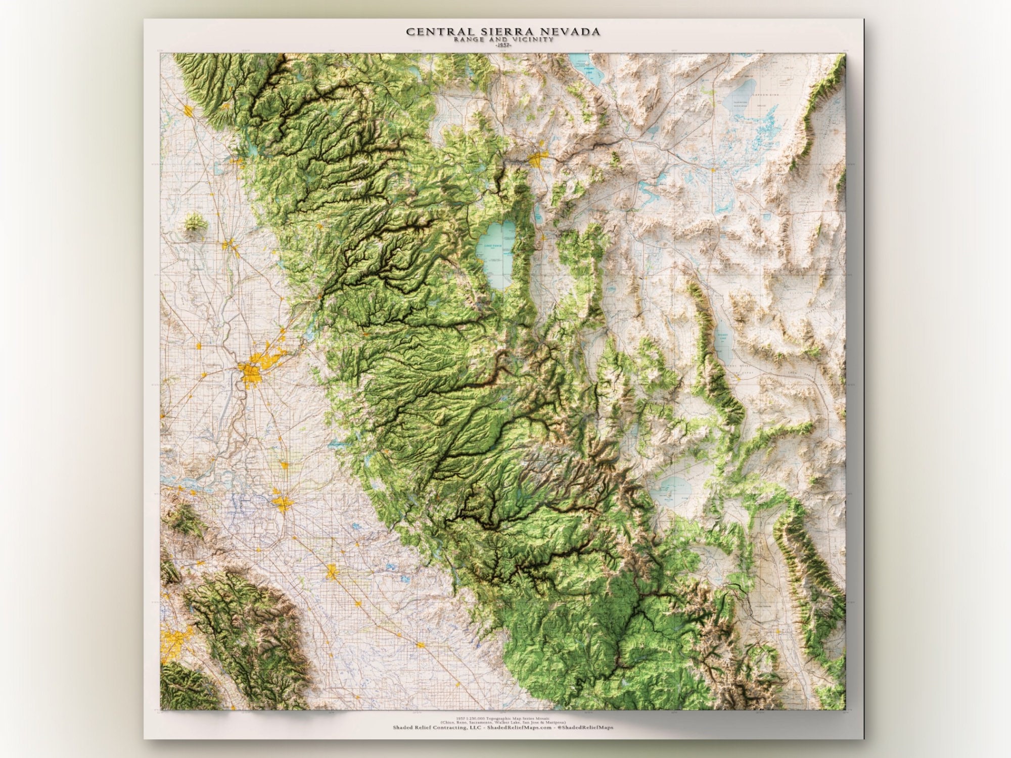 Sierra Mountain Range Map