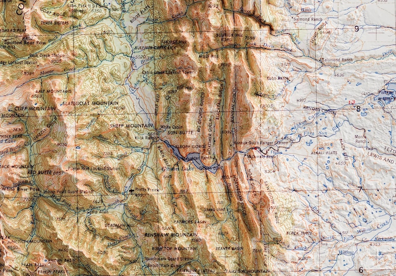 Bob Marshall Wilderness & Vicinity (1956) - Historic Montana USGS ...