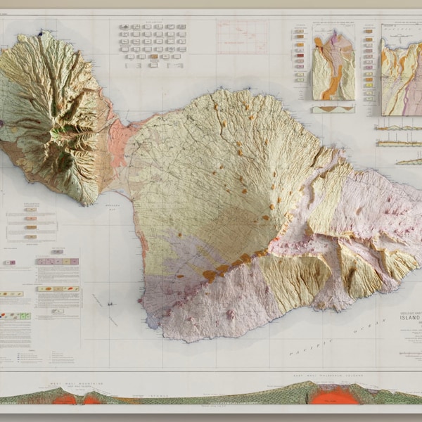 Map of Hawaii - Etsy