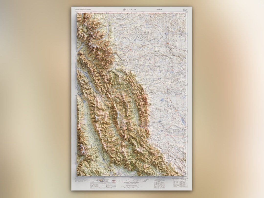 Bob Marshall Wilderness & Vicinity (1956) - Historic Montana USGS ...