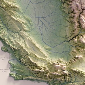 California Region Hydrologic Map- Stream Order Visualization ...