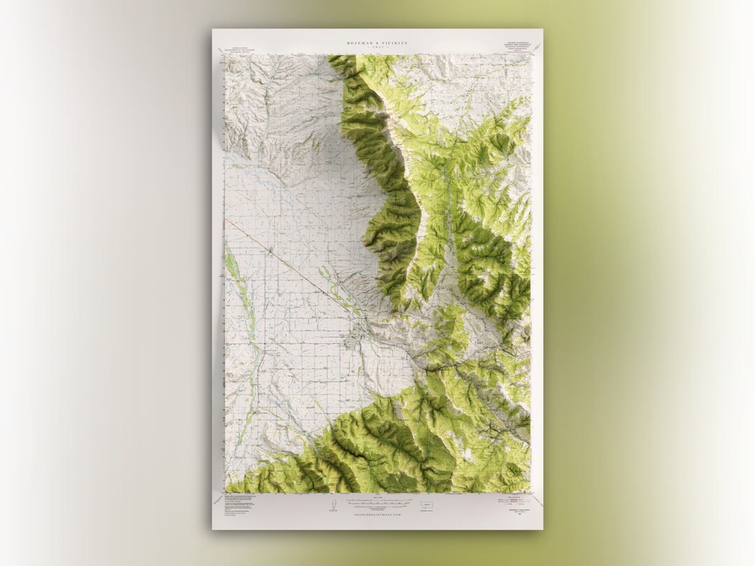 Bozeman/bridger Mountains and Vicinity (1951)- Historic Montana USGS ...