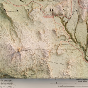 Crater Lake National Park Map (1908 Edition) - Vintage Oregon ...