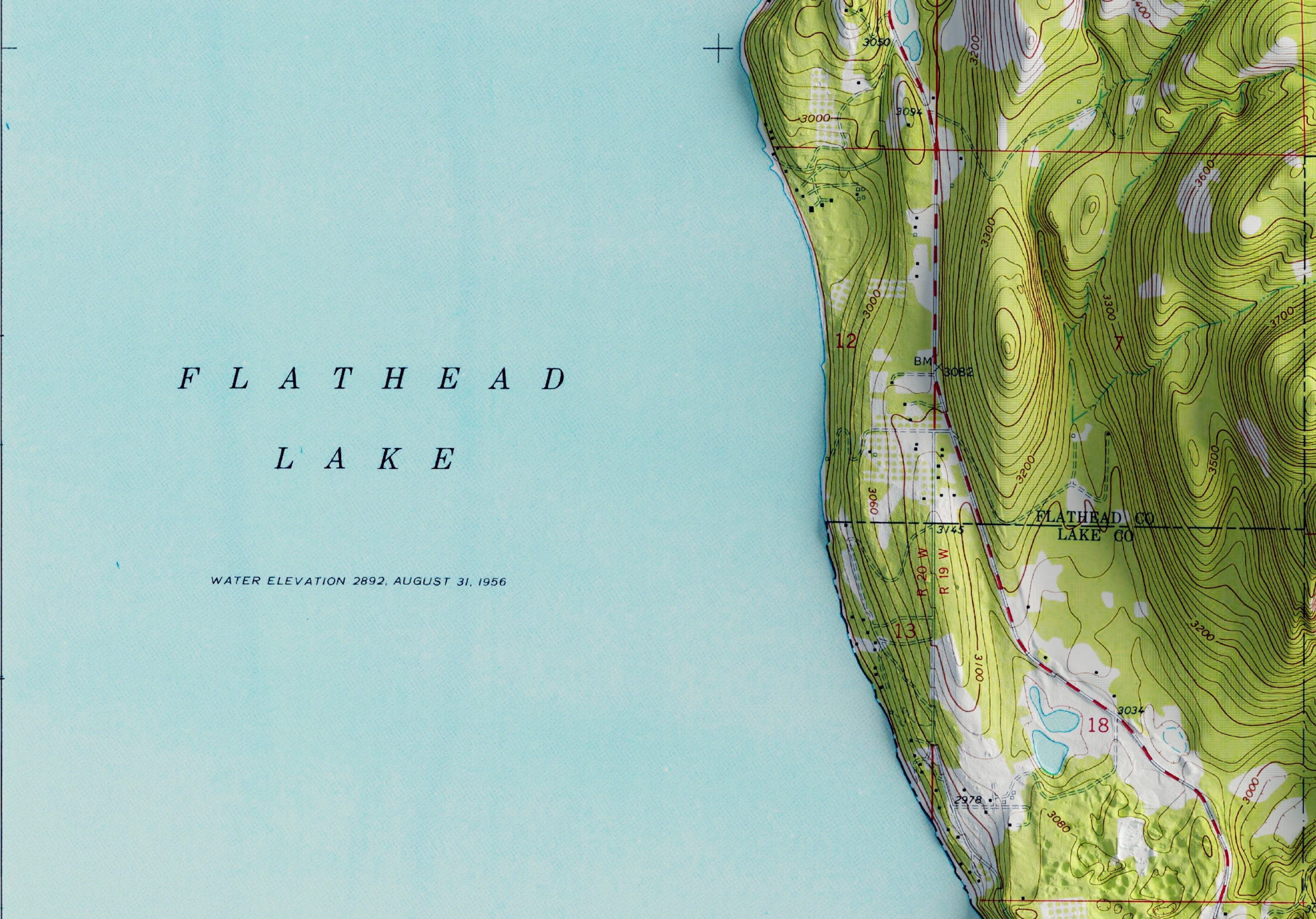 Bigfork Montana Map Print: Flathead Lake Vintage USGS Cartography - Etsy