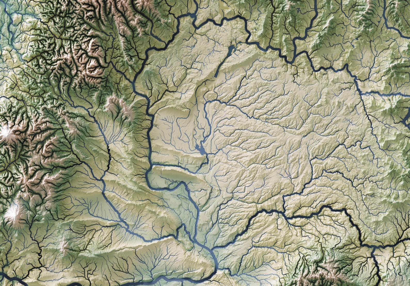 Pacific Northwest Region Hydrologic Map- Stream Order Visualization ...