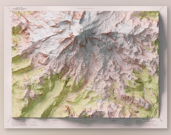 Mt Rainier washington USA Topographic Map of 1971 2D - Etsy