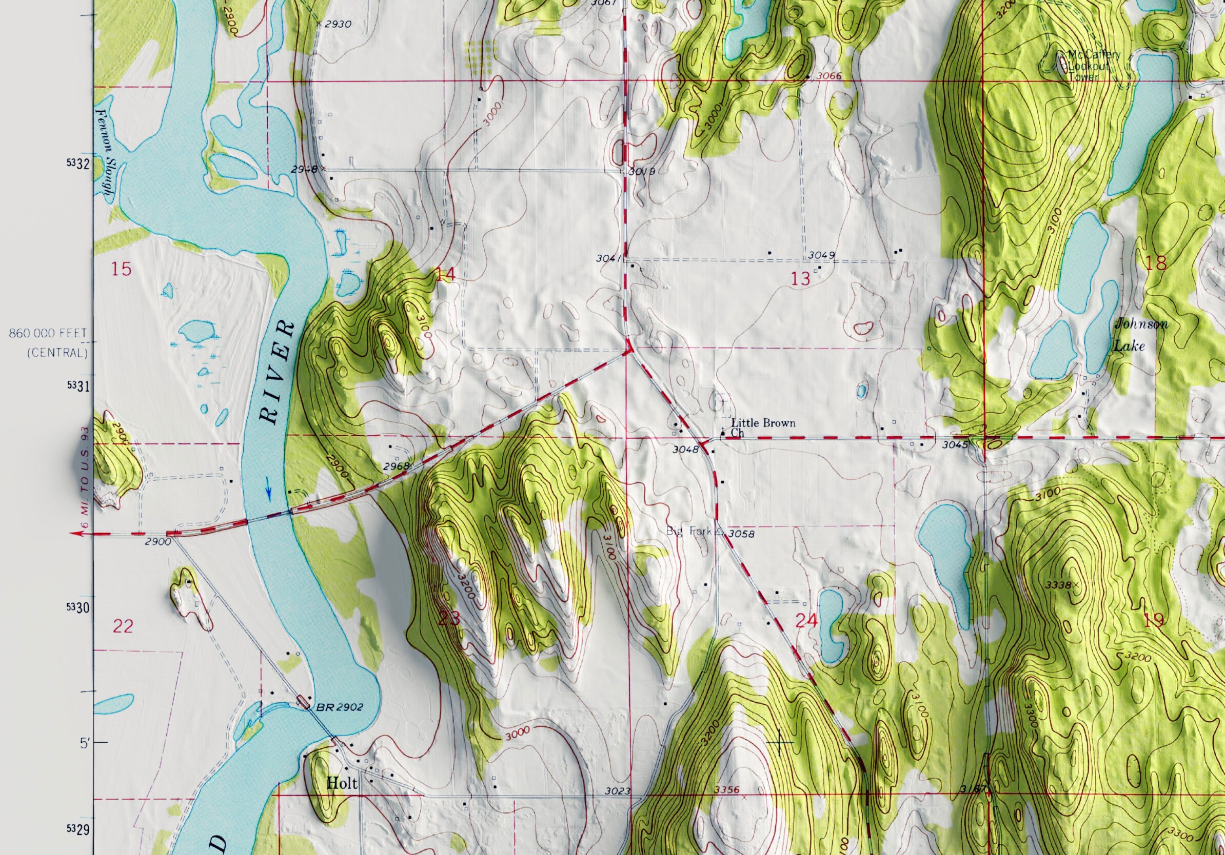 Bigfork Montana Map Print: Flathead Lake Vintage USGS Cartography - Etsy