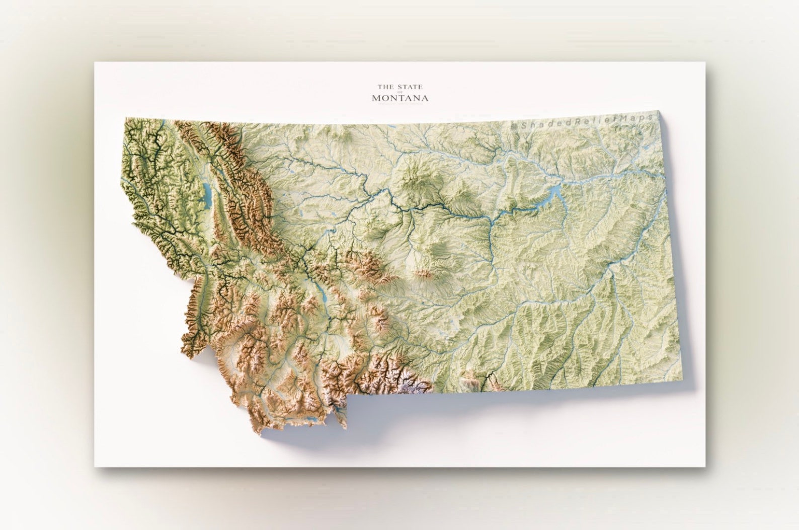Montana Hydrologic Map - Stream Order Visualization With Topographic ...