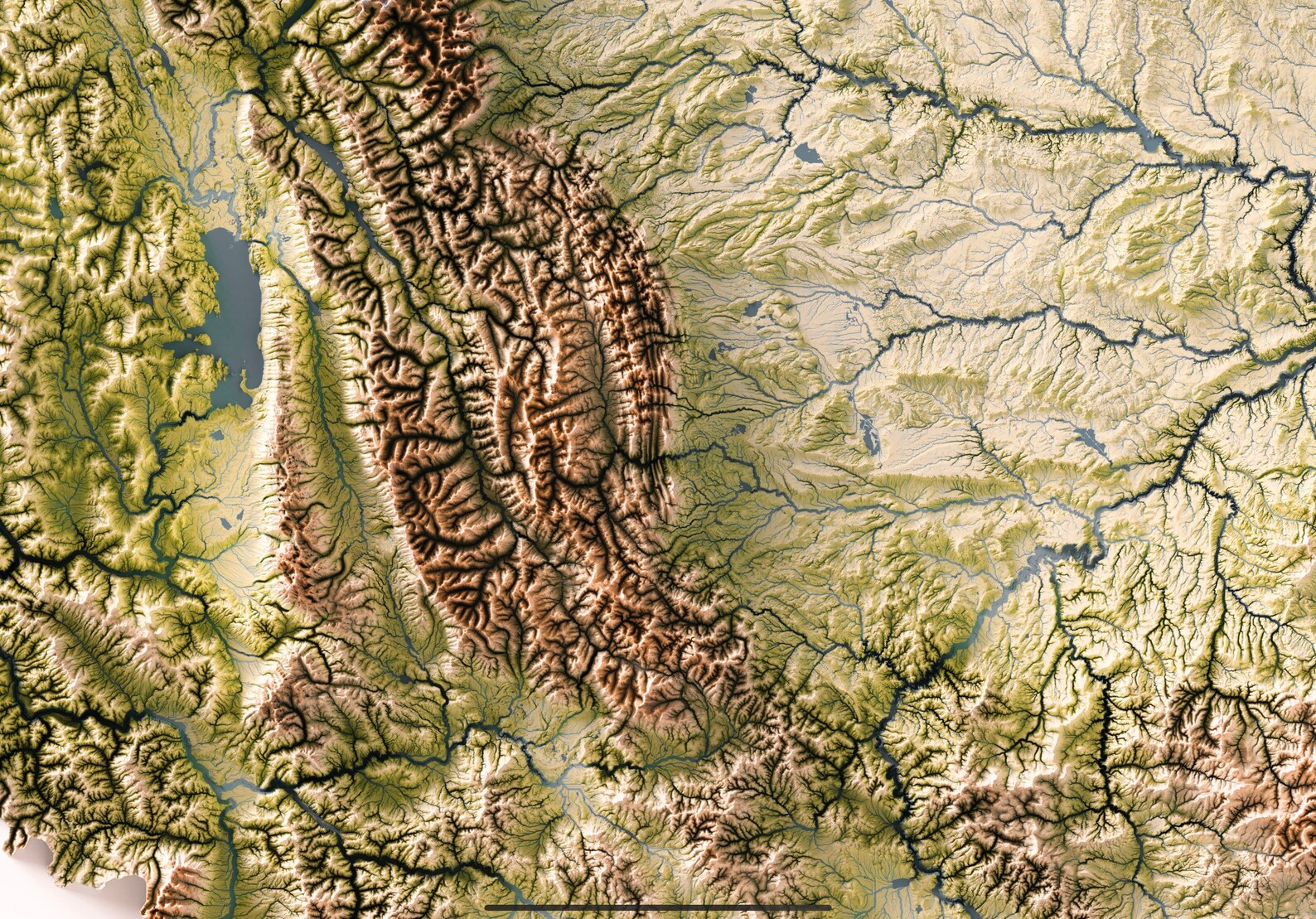 Montana Hydrologic Map Stream Order Visualization With | Etsy