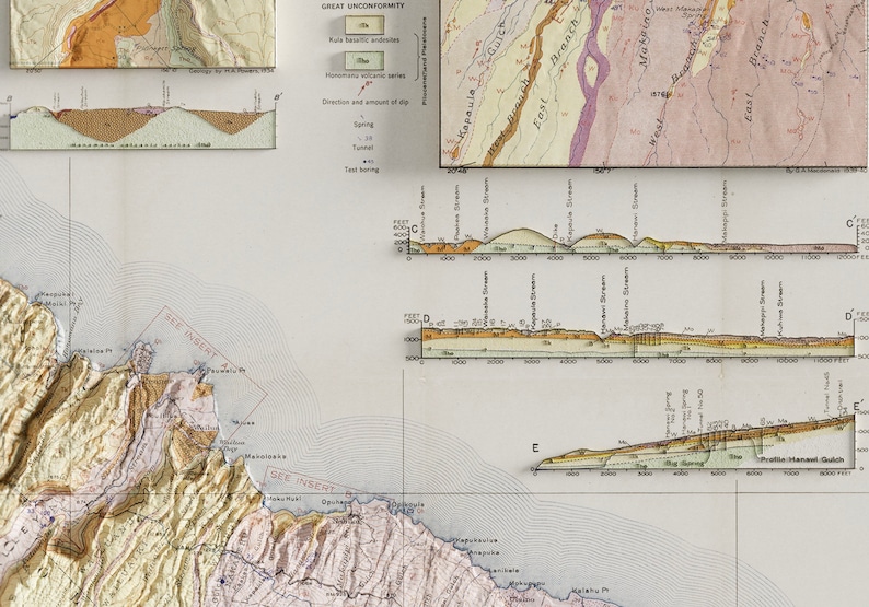 Island of Maui, Hawaii - 1942 USGS Historic Geologic Map Series ...