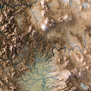 California Stream Hierarchy - Strahler Stream Order Topographic Shaded ...
