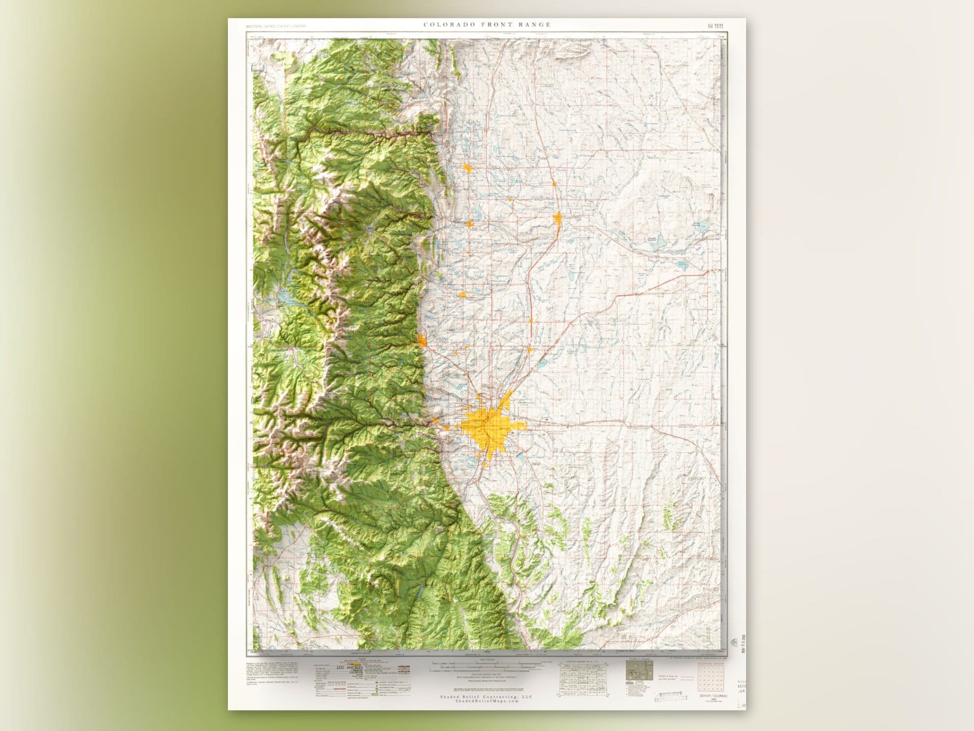 Colorado Front Range (1955) - Historic USGS Seamless Composite ...