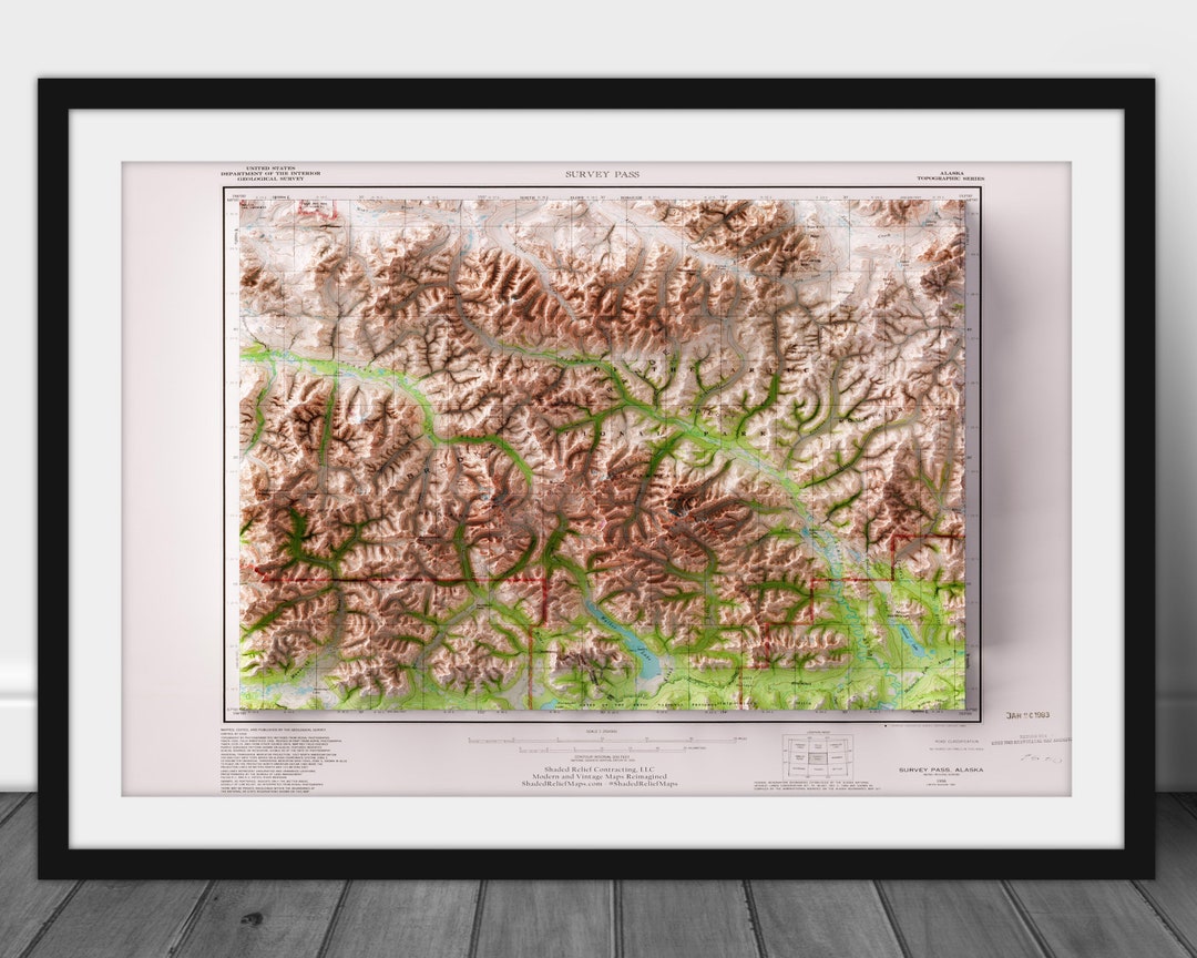 Gates of the Arctic Topo Map: 1956 USGS 3D Rendered Print - Etsy