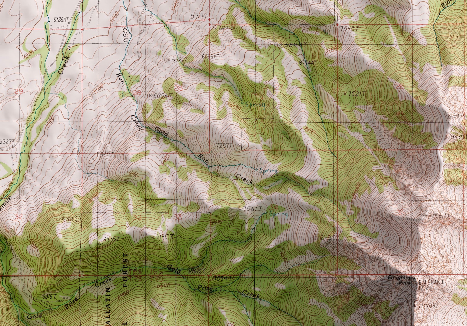 Paradise Valley Montana 1986 Seamless USGS Mosaic - Etsy