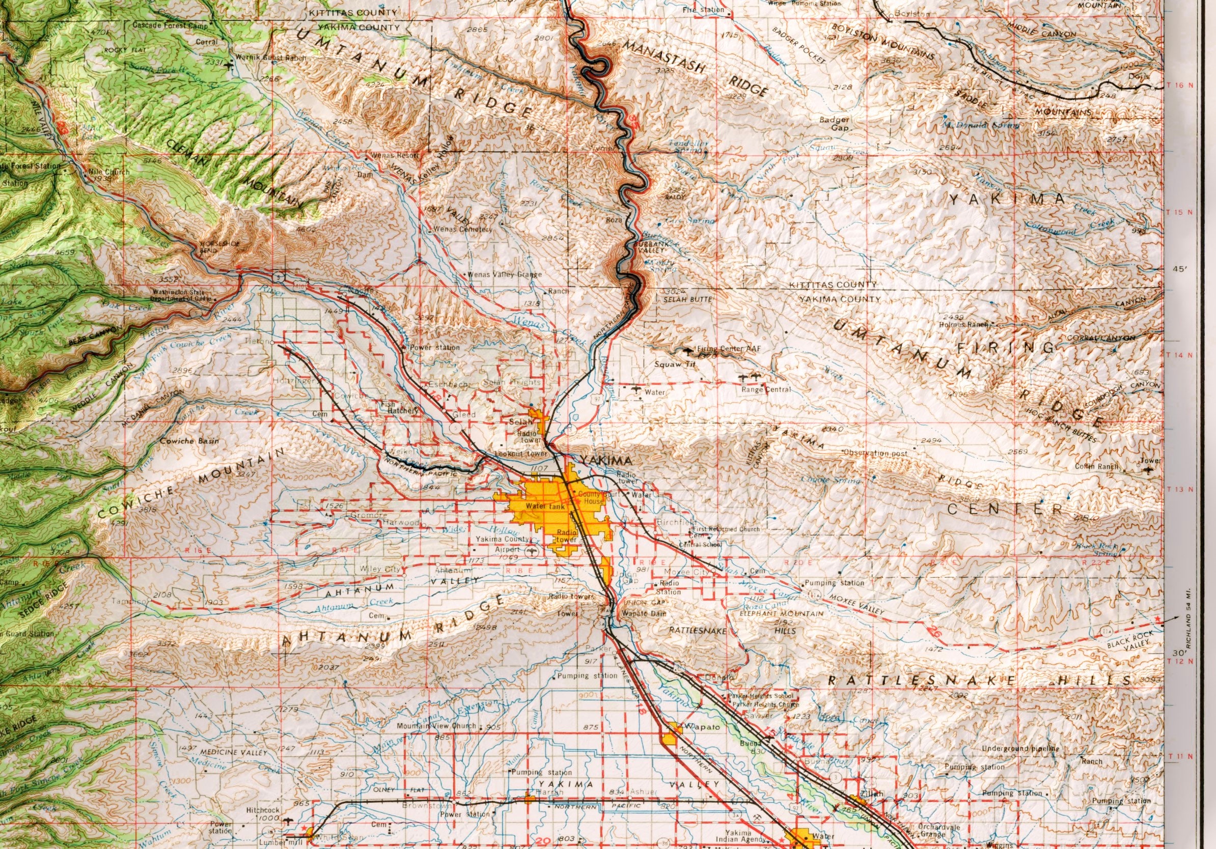 1958 Mount Rainier, Goat Rocks Wilderness, Mt Adams, Cascade Range ...
