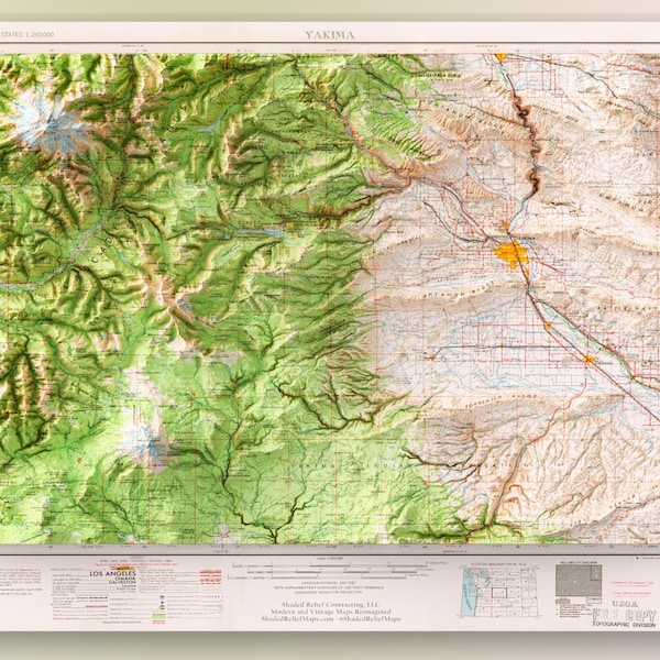 Mt Adams Topo Print - Etsy