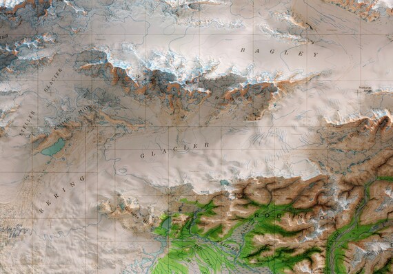 Alaskan Mountain Range Map