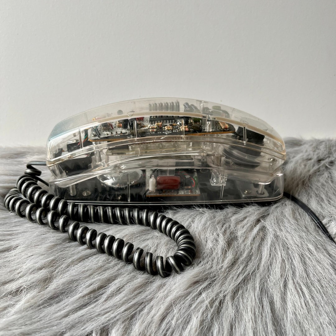 Vintage Phone Clear See Through Landline Clear Funky - Etsy