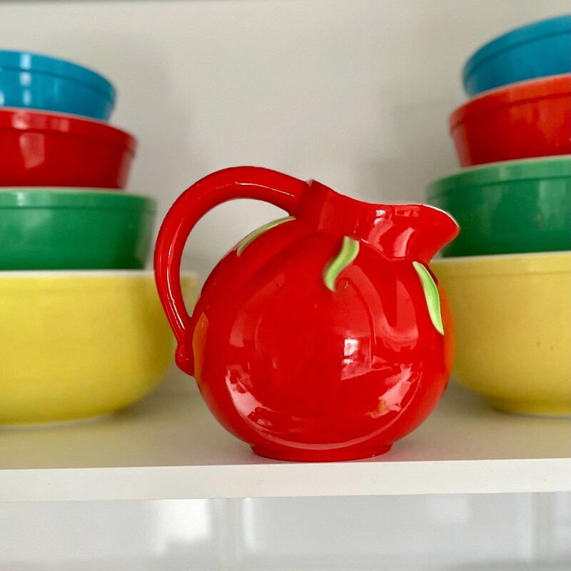 Red Ceramic Pitcher - Etsy