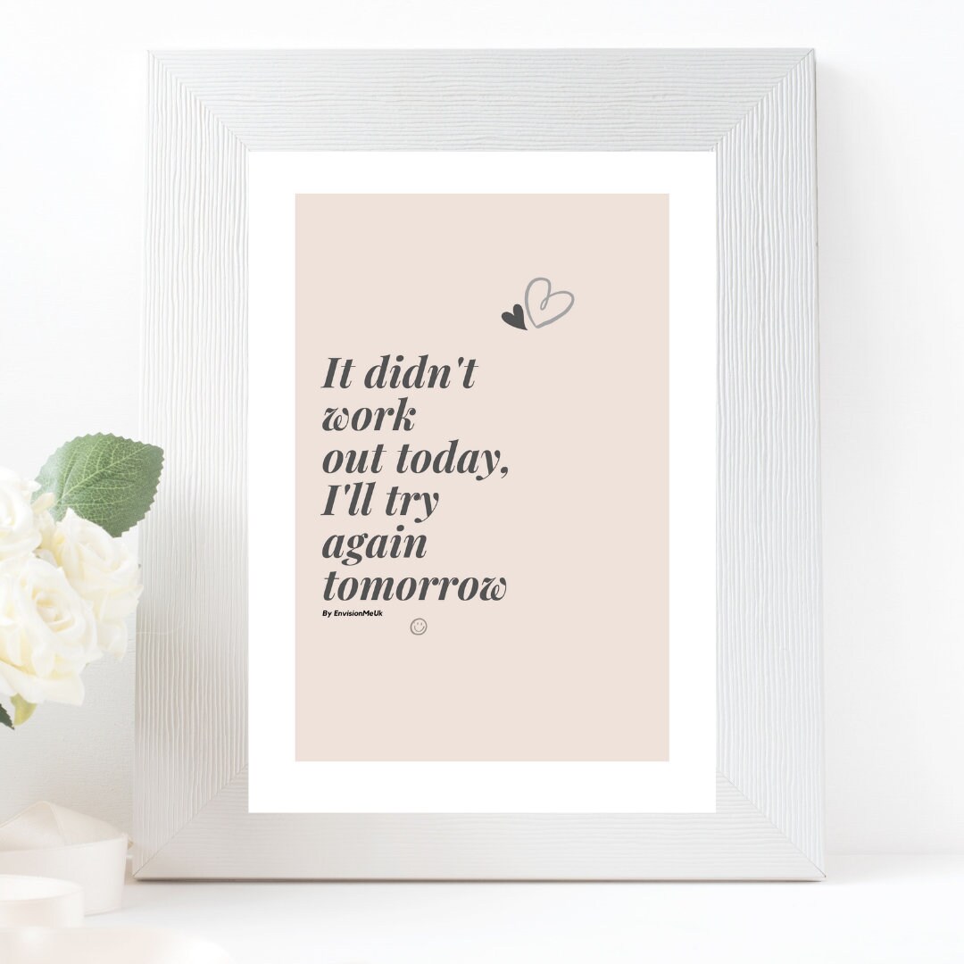 Printable/ Digital Motivational Wall Art, Bedroom Art, Motivational ...
