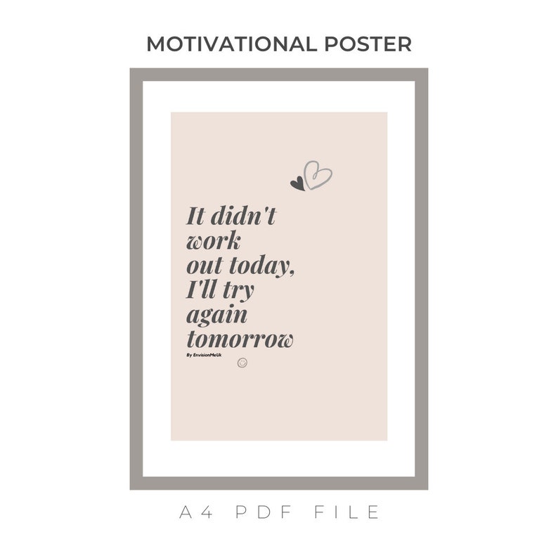 Printable/ Digital Motivational Wall Art, Bedroom Art, Motivational ...