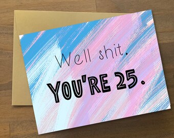 Funny 25th Birthday | Etsy