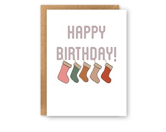 Christmas Birthday Card | Etsy