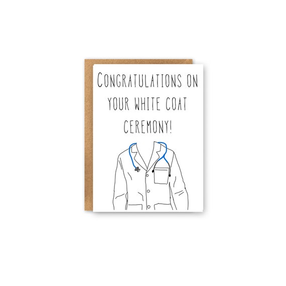 Printable White Coat Ceremony Card Physical Therapy Nursing - Etsy
