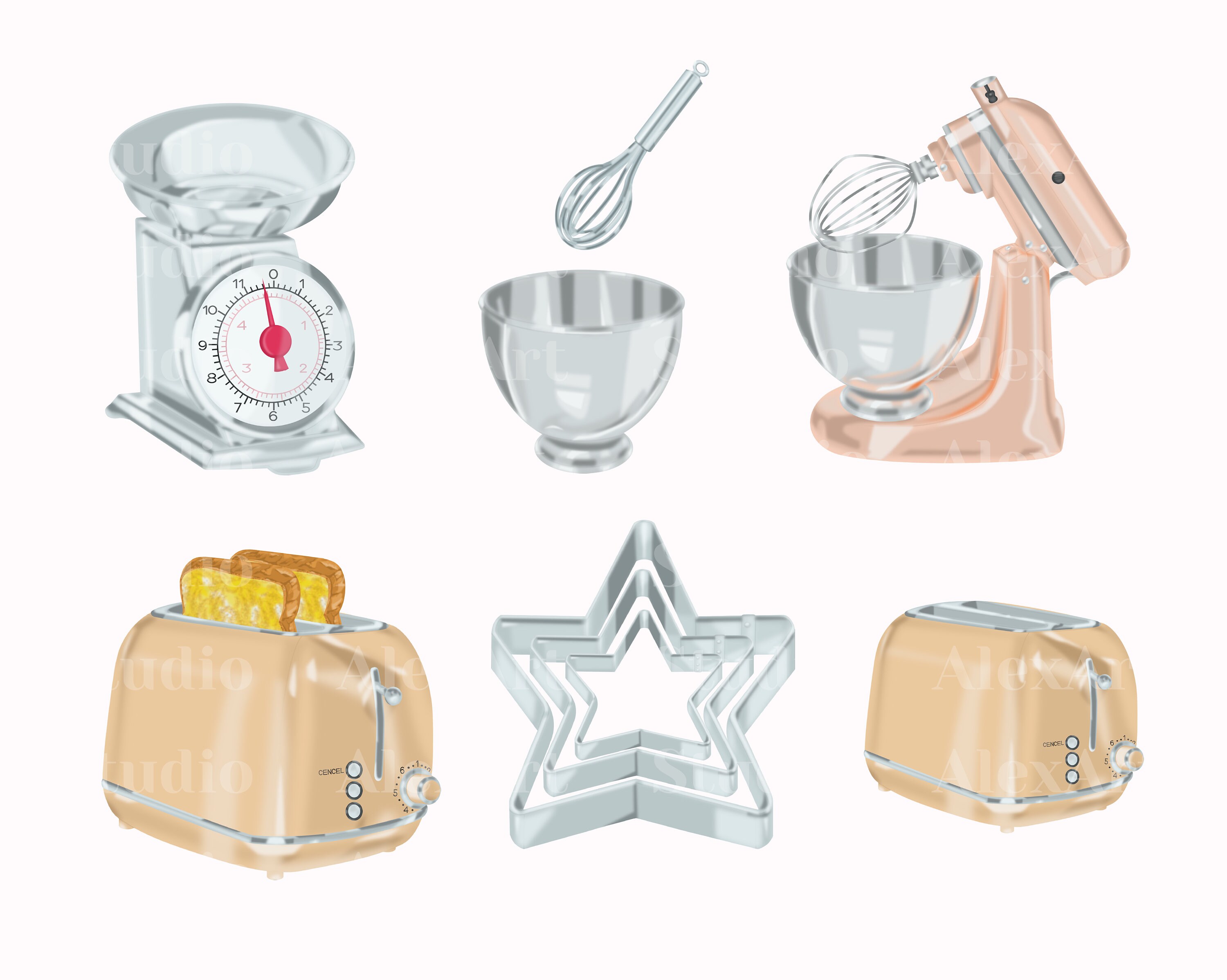 Kitchen Clipart Baking Clipart Retro Kitchen Utensils Cooking Clipart ...