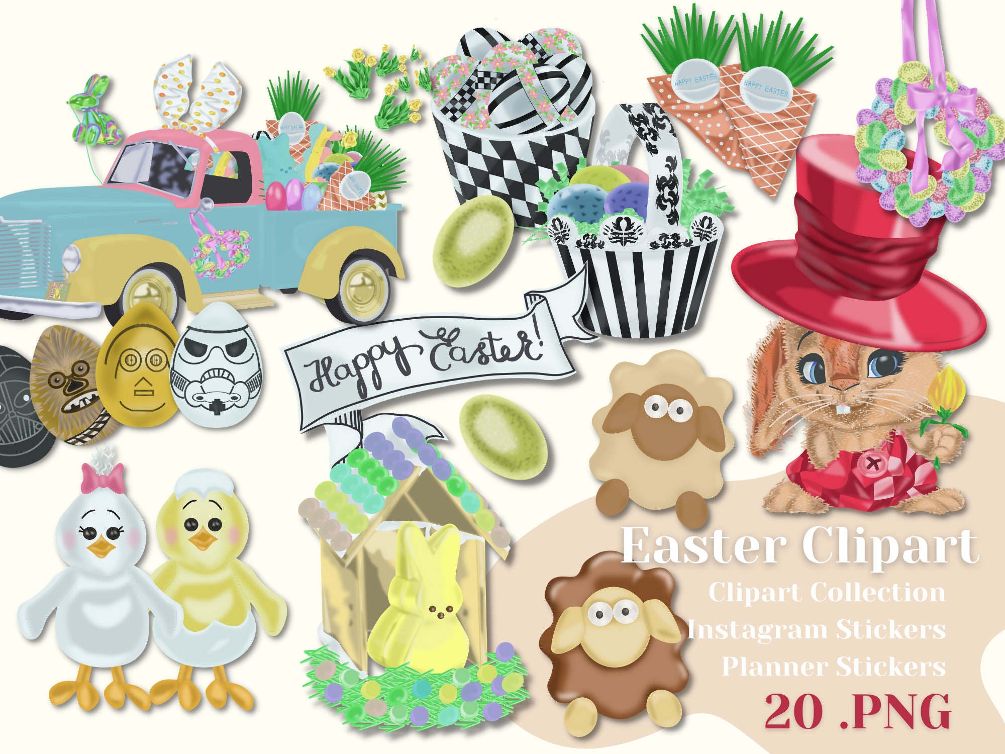 Easter Clipart, Spring Clipart, Festive Clipart, Holiday Clipart ...