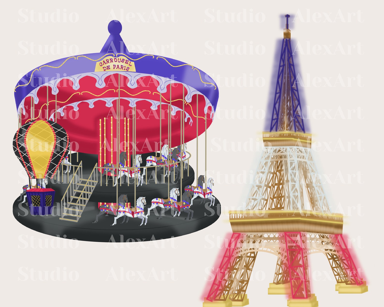 Paris Clipart, Eiffel Tower Clipart, French Clip Art, Parisian Clip Art ...
