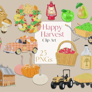 Autumn Clip Art Harvest Clipart Fall Clipart Farm Clipart - Etsy