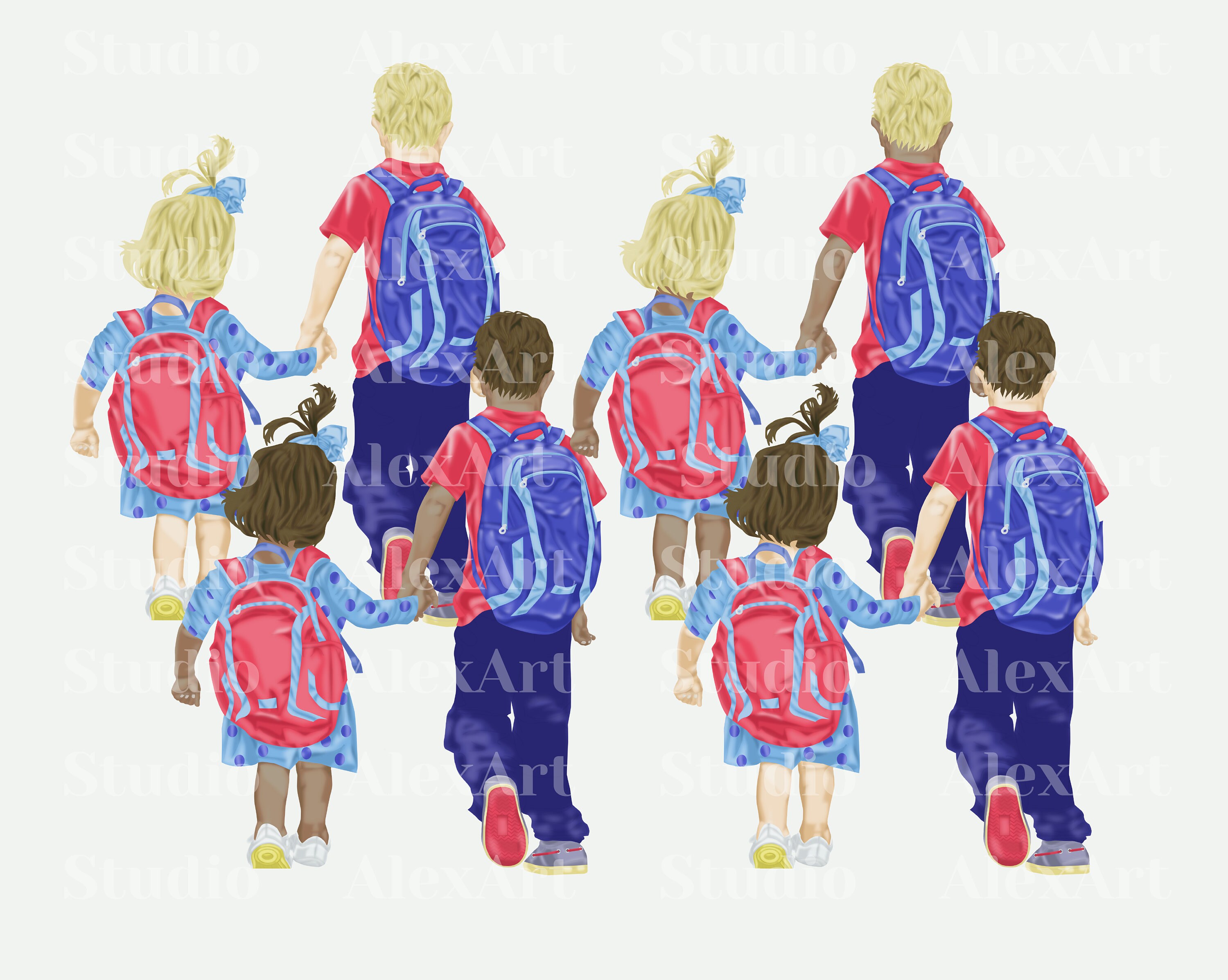 Back to School Clipart, Students Clipart, School Clipart, Stationery ...