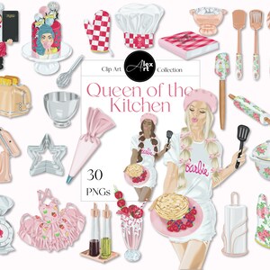 Kitchen Clipart Baking Clipart Retro Kitchen Utensils Cooking Clipart ...
