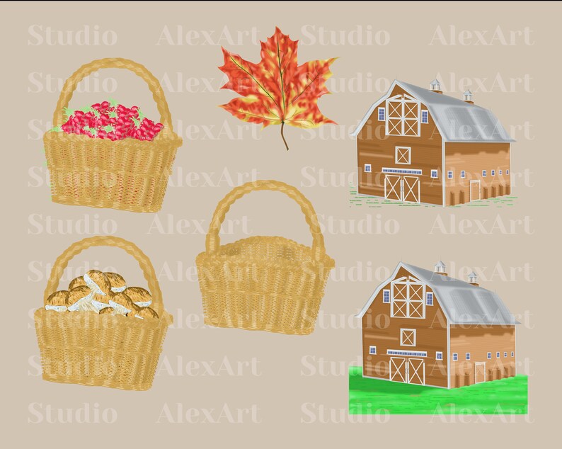 Autumn Clip Art Harvest Clipart Fall Clipart Farm Clipart - Etsy